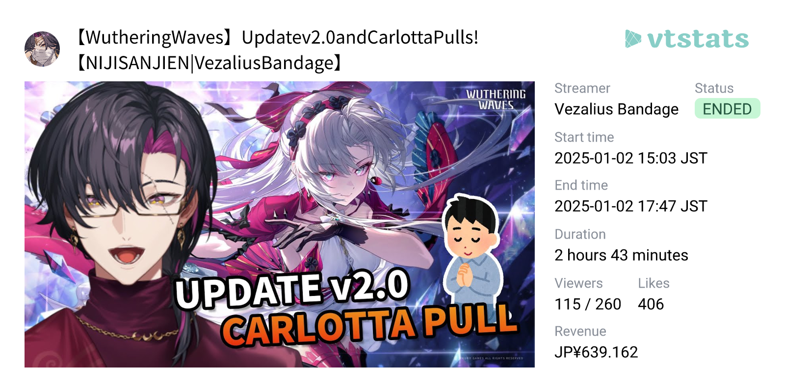 【Wuthering Waves】Update v2.0 and Carlotta Pulls!【NIJISANJI EN ... 【Wuthering Waves】Update v2.0 and Carlotta Pulls!【NIJISANJI EN ...